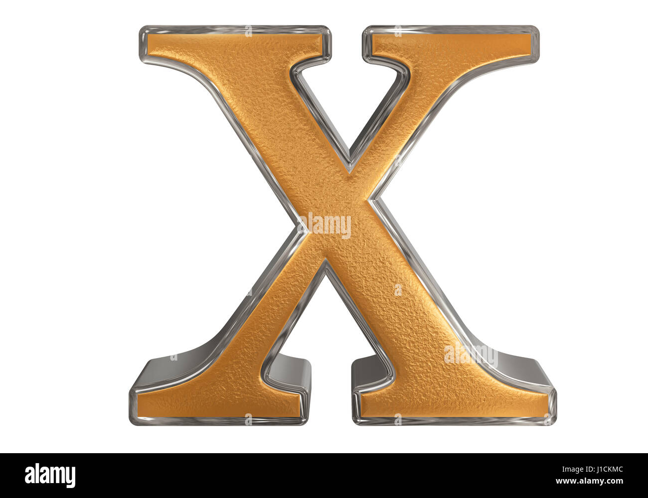 Lowercase letter X, isolated on white, with clipping path, 3D ...