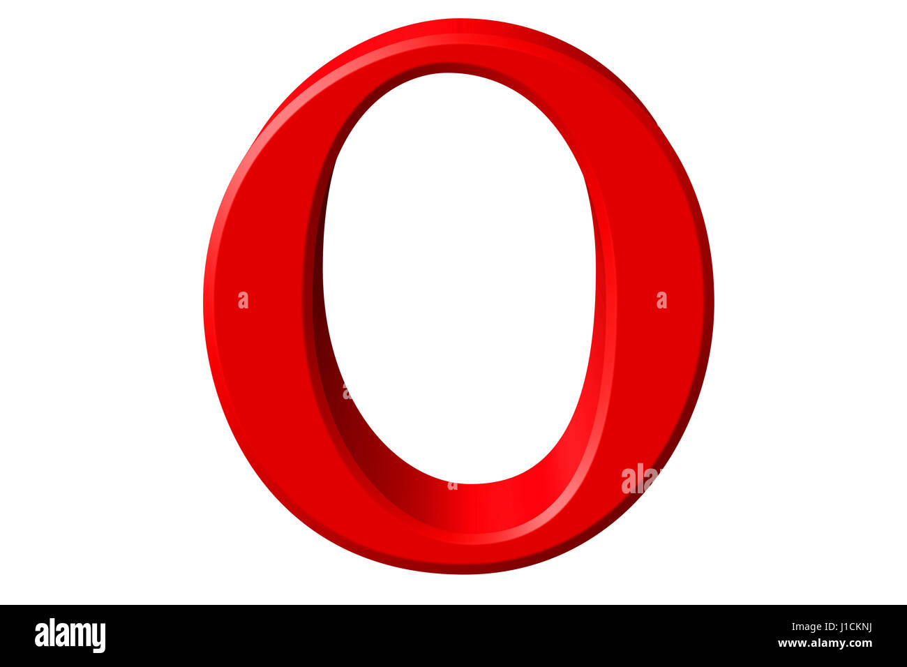 Lowercase letter O, isolated on white, with clipping path, 3D ...