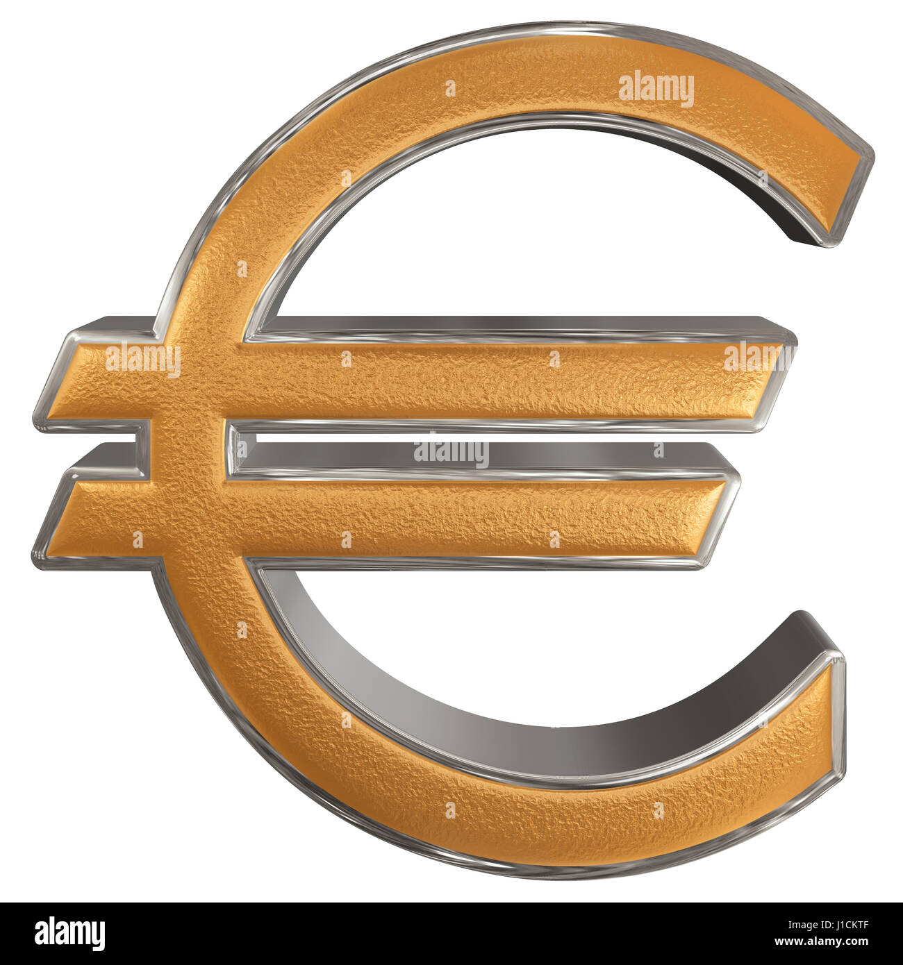 Euro symbol, isolated on white background, 3D illustration Stock Photo ...