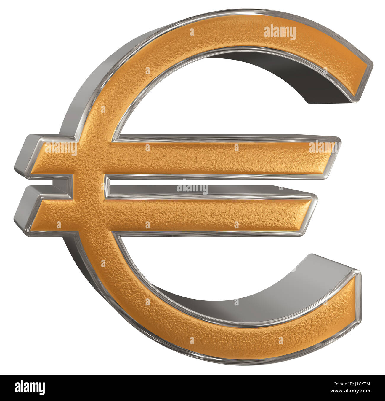 Euro symbol, isolated on white background, 3D illustration Stock Photo ...