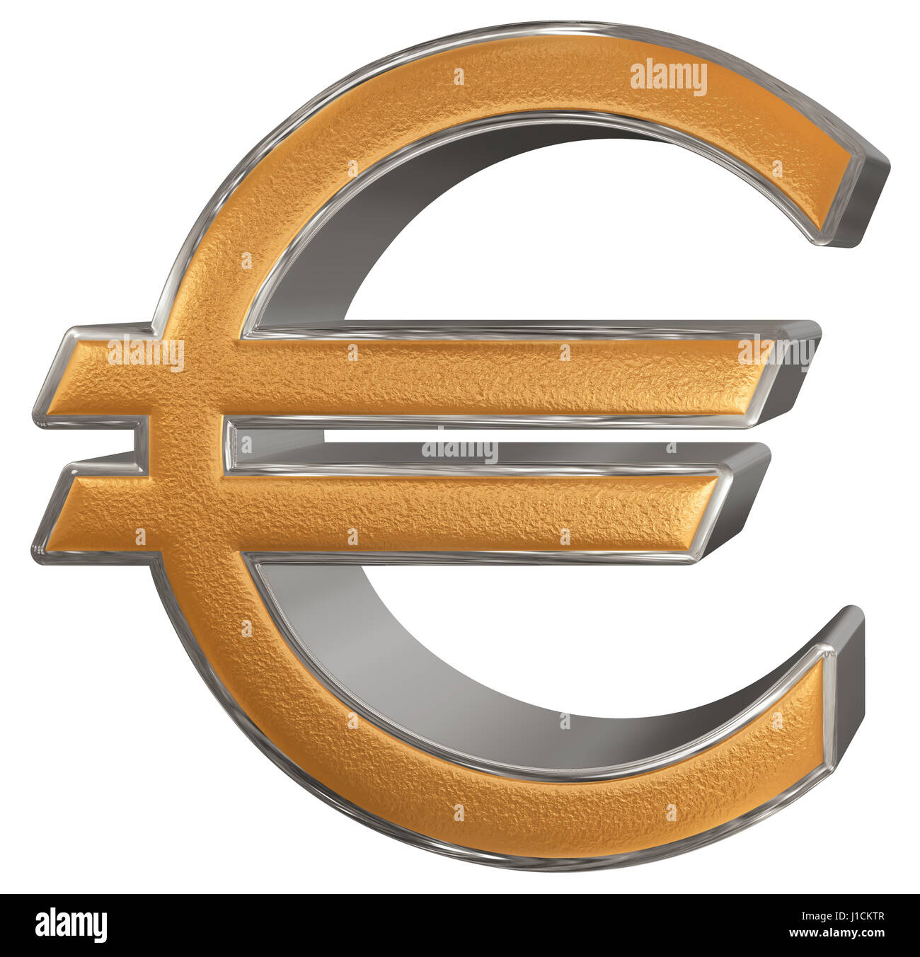 Euro symbol, isolated on white background, 3D illustration Stock Photo ...