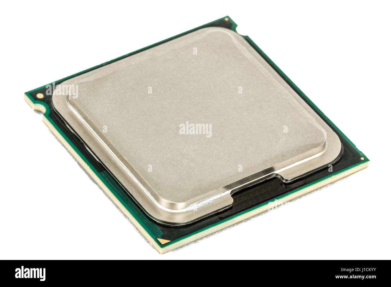 Computer processor, multicore CPU, isolated on white background Stock ...