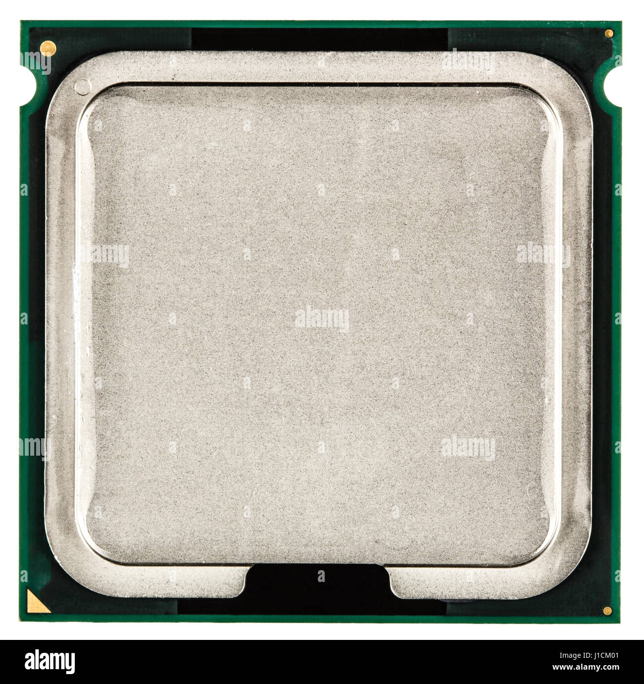 Computer processor, multicore CPU, isolated on white background Stock ...