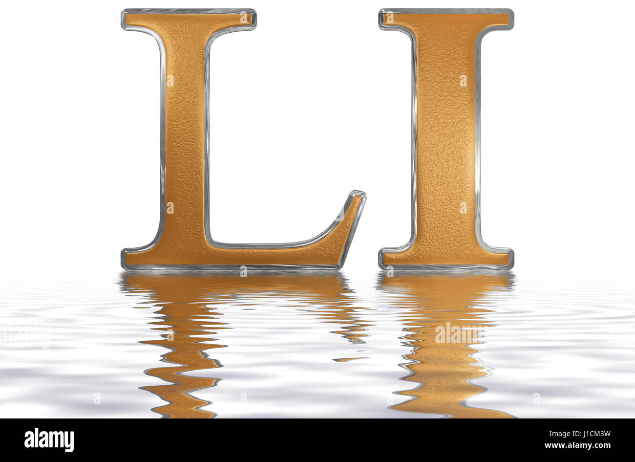 Roman numeral LI, unus et quinquaginta, 51, fifty one, reflected on the ...