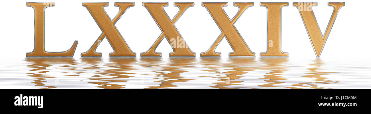 Numeral 84 eighty four isolated gold hi-res stock photography and ...