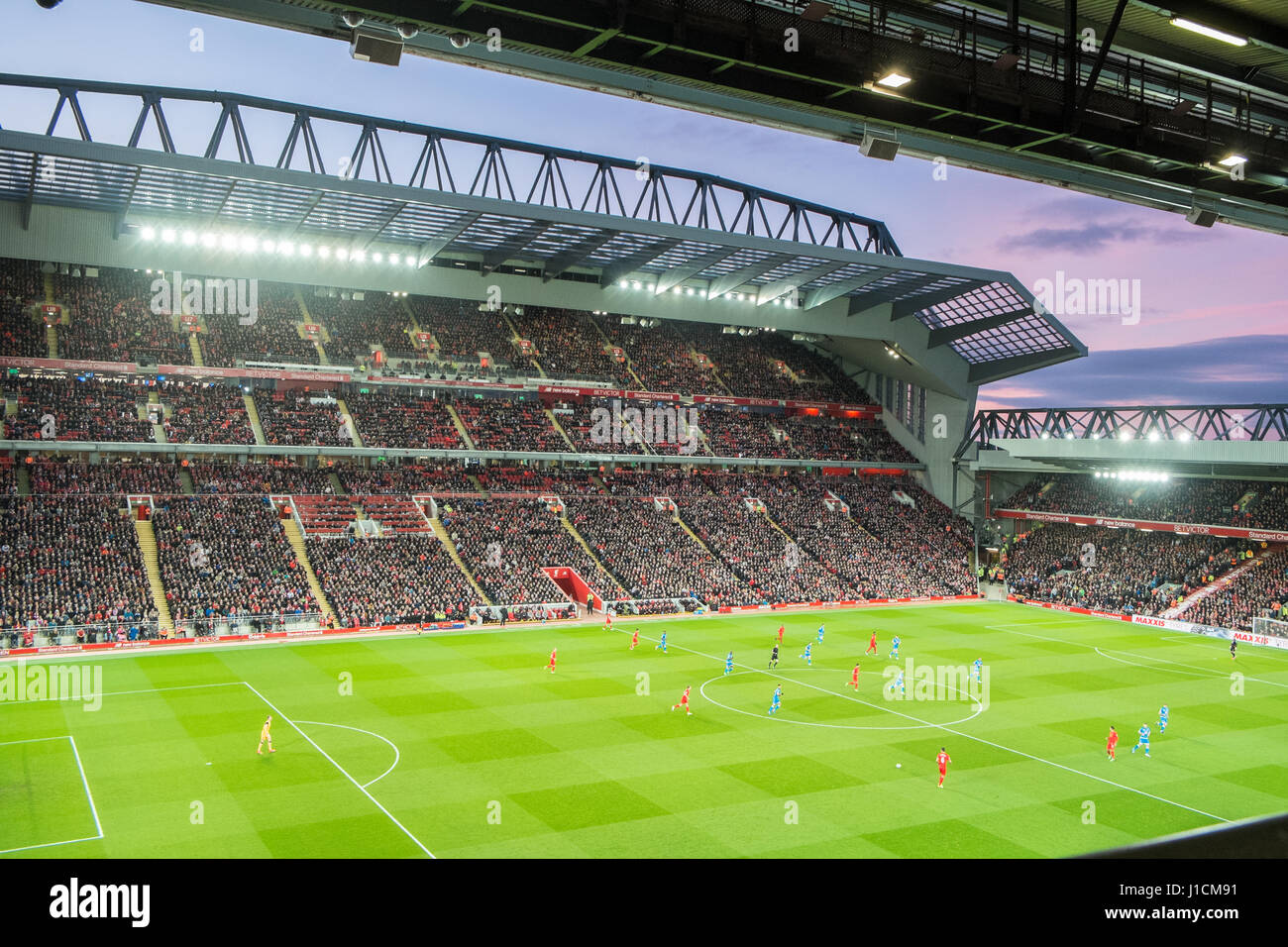 Anfield stadium night hi-res stock photography and images - Alamy