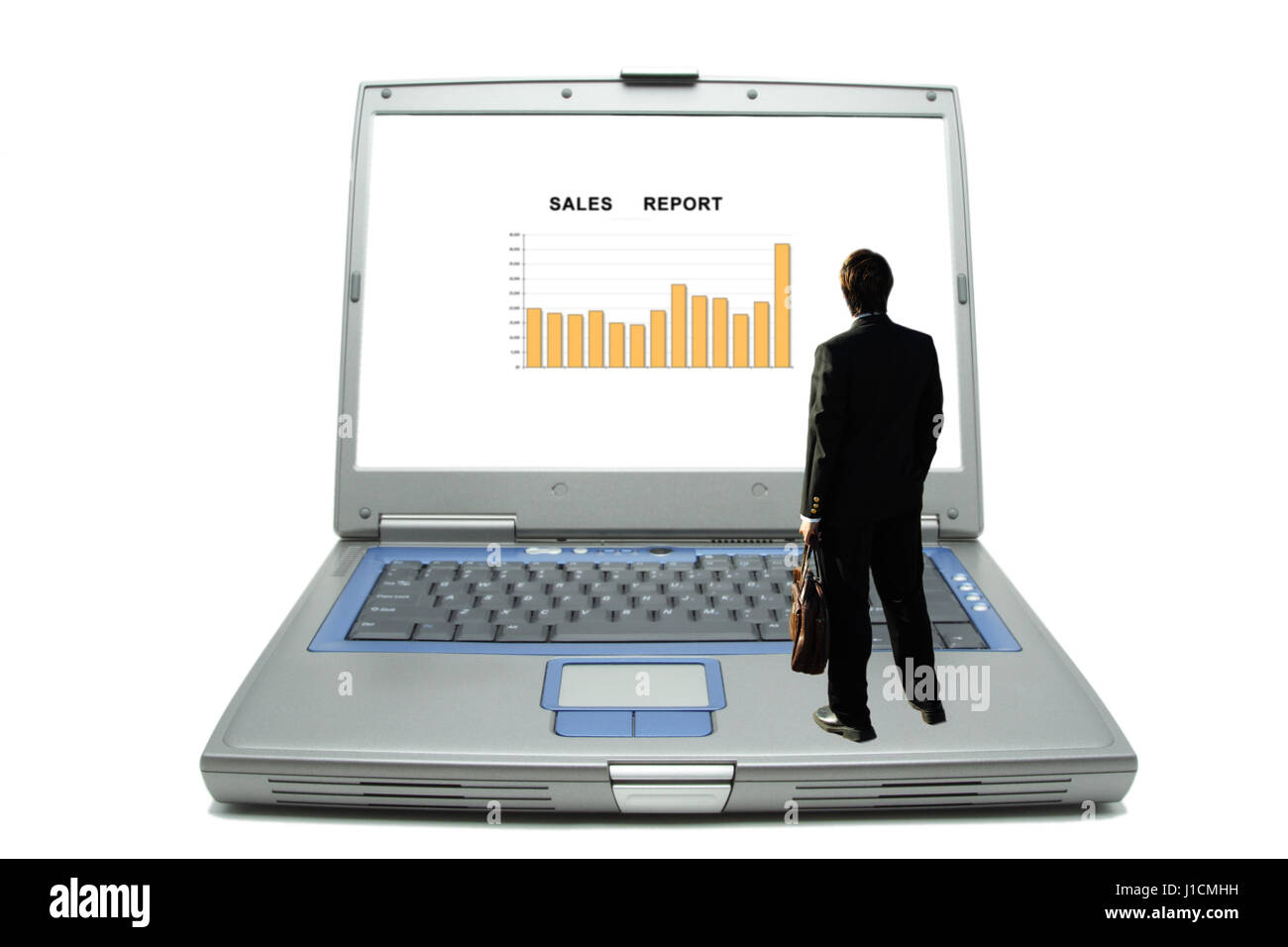 Reviewing sales report Cut Out Stock Images & Pictures - Alamy