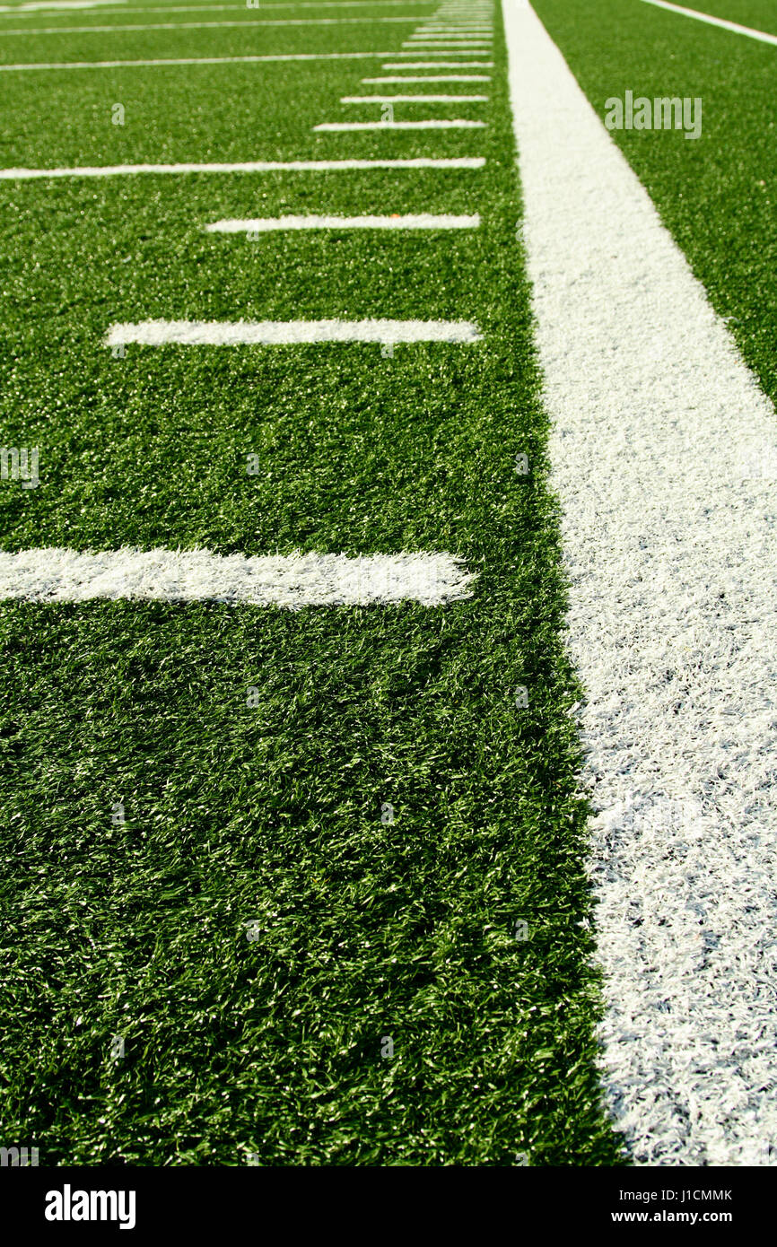 A shot of an american football field Stock Photo - Alamy