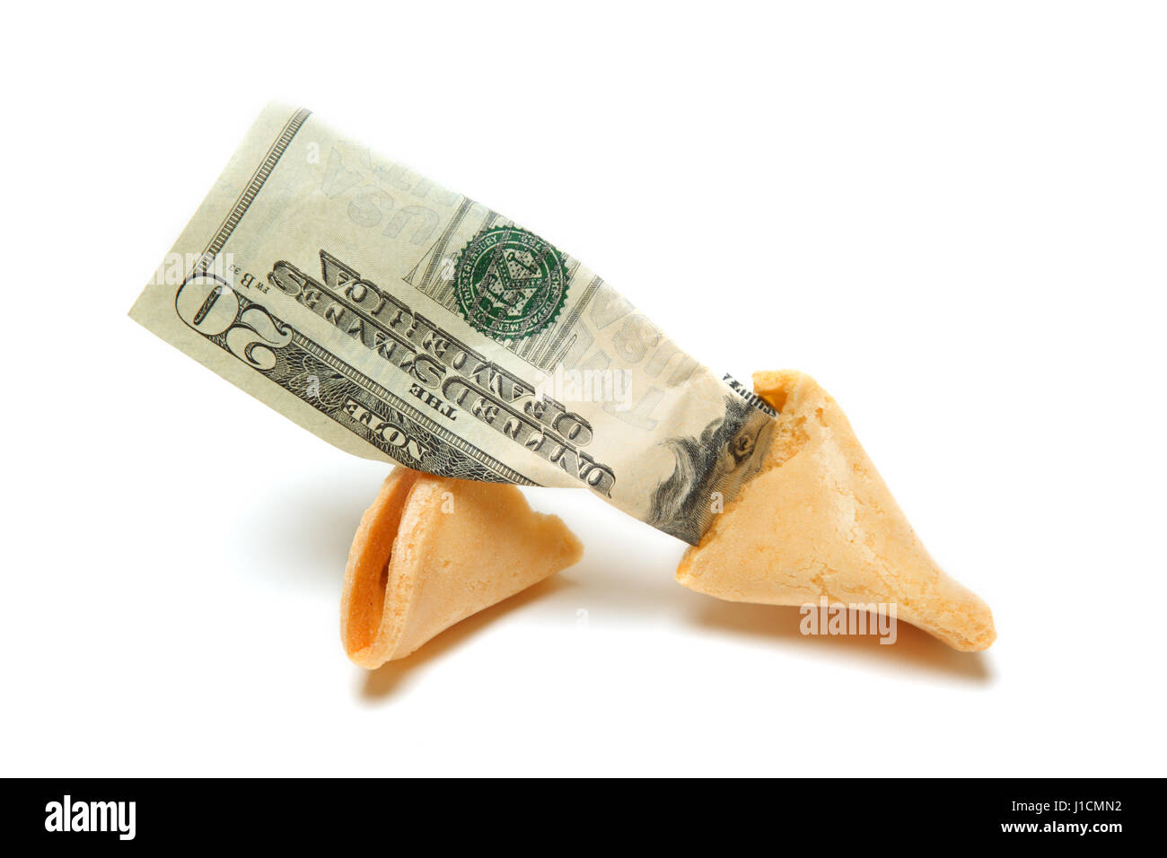 A shot of fortune cookie containing money Stock Photo - Alamy