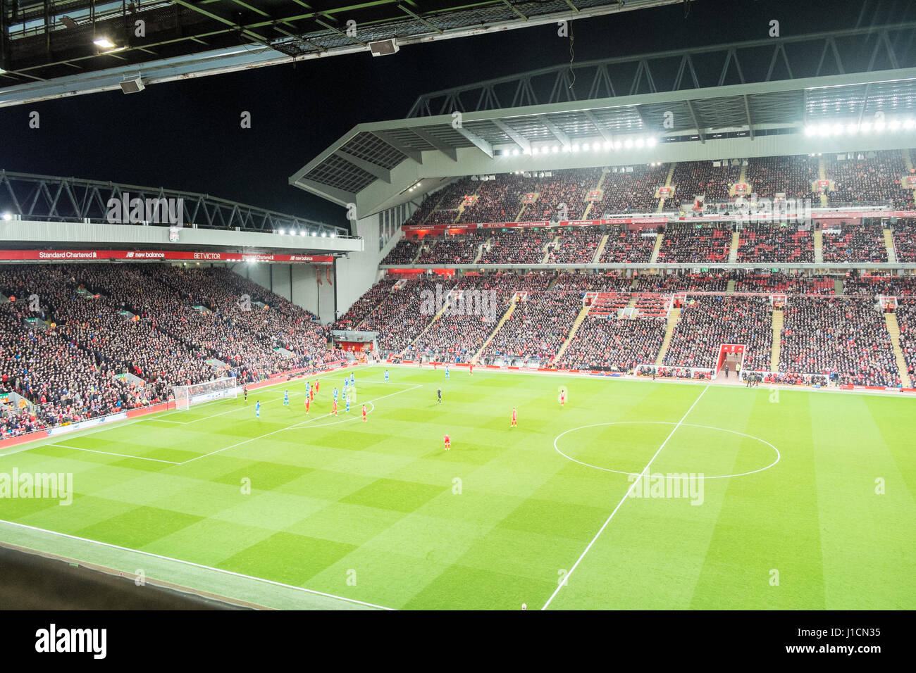 Anfield stadium night hi-res stock photography and images - Alamy