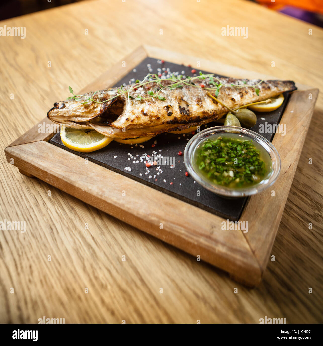 Fresh sea bass Stock Photo - Alamy