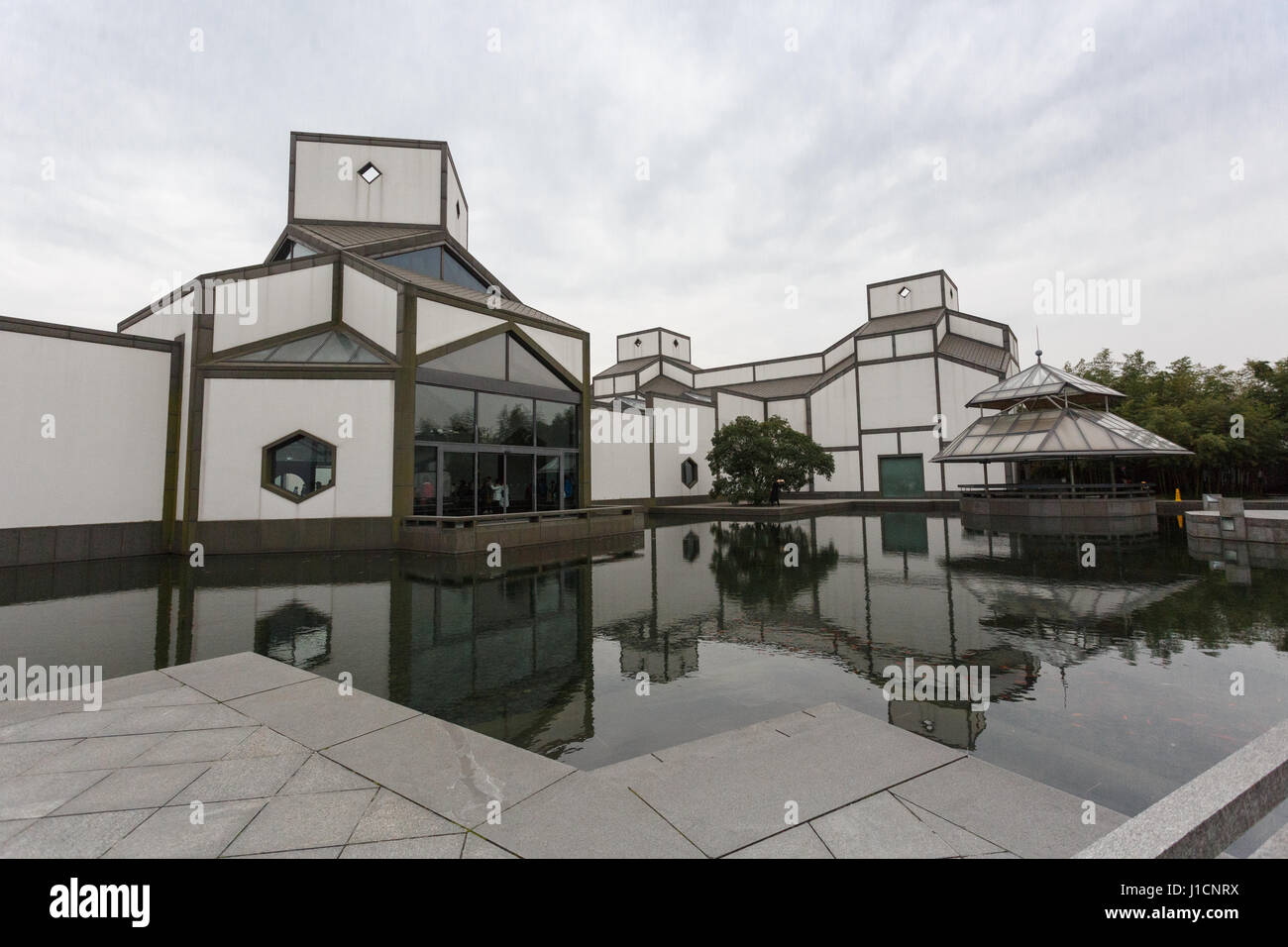 Suzhou,China - on December 23, 2016,Entrance building of Suzhou Museum ...