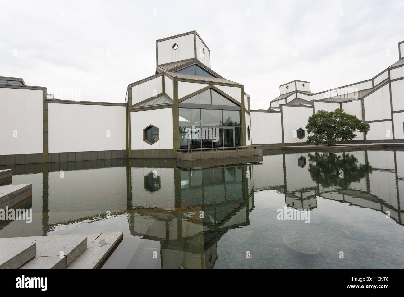 Suzhou,China - on December 23, 2016,Entrance building of Suzhou Museum ...