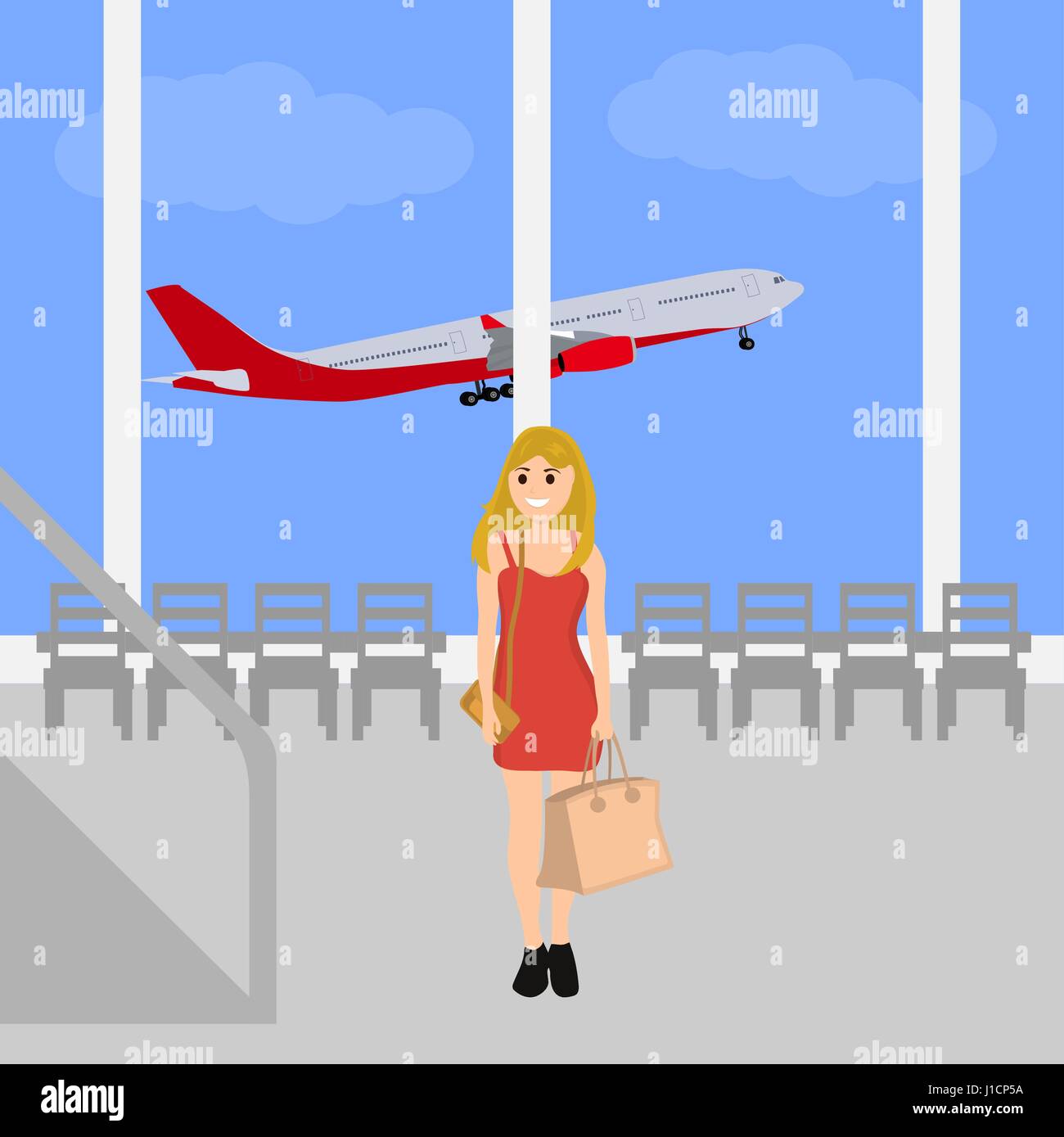 Plane terminal airport Stock Vector Images - Alamy