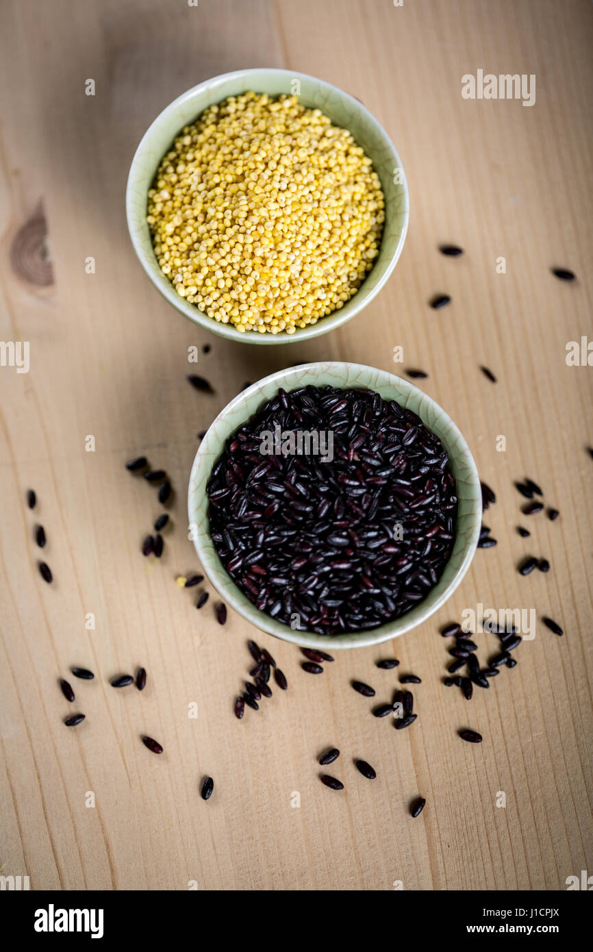 Millet and purple rice Stock Photo - Alamy