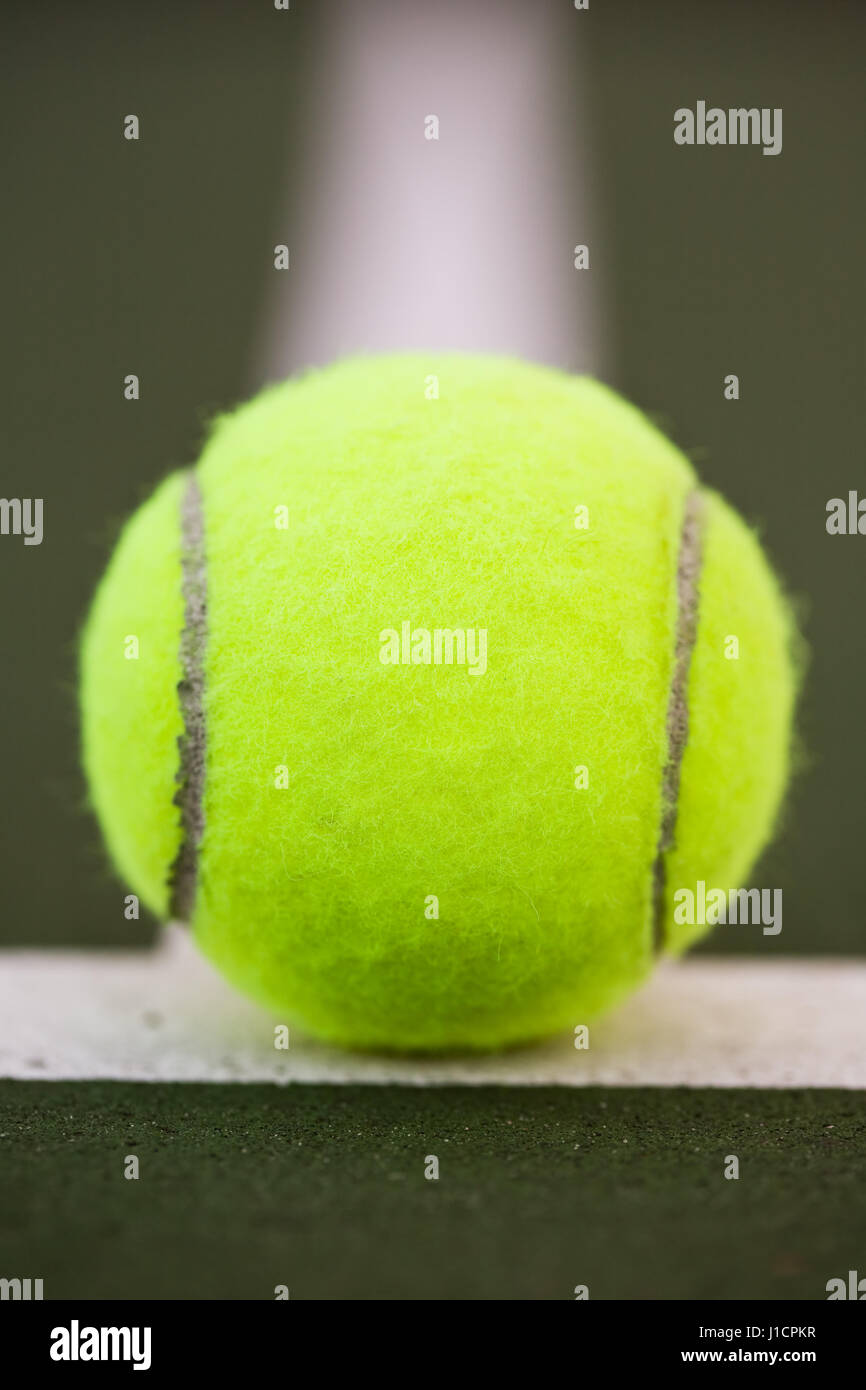 A shot of a tennis ball in the tennis court Stock Photo - Alamy