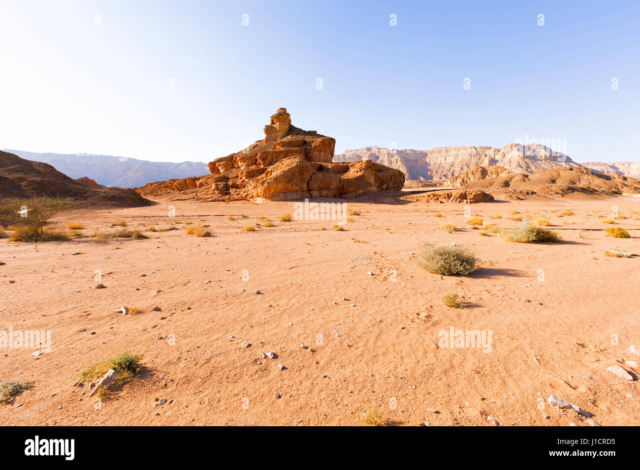 View of Timna Valley in Israeli Negev Desert Stock Photo - Alamy