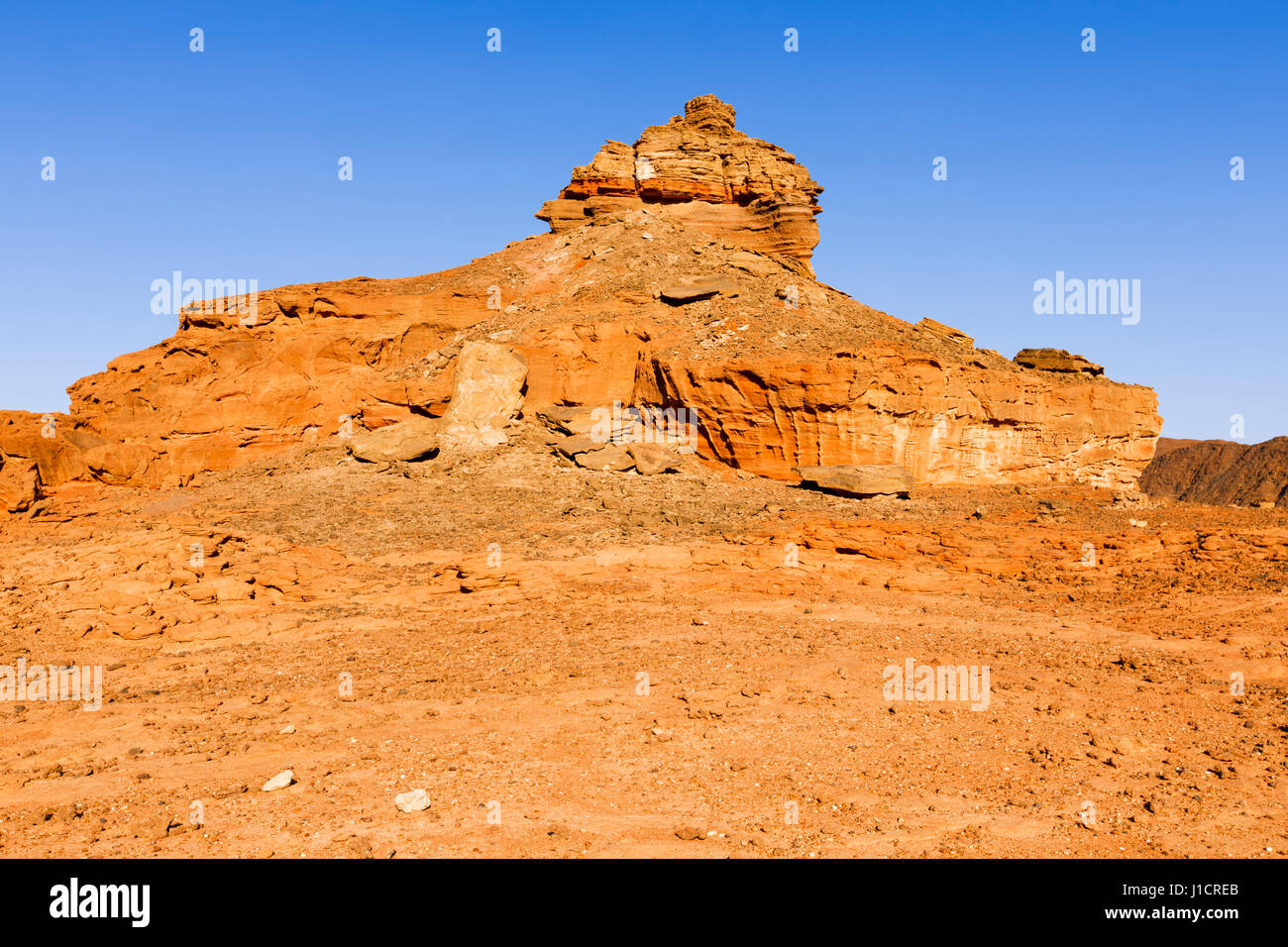 View of Timna Valley in Israeli Negev Desert Stock Photo - Alamy