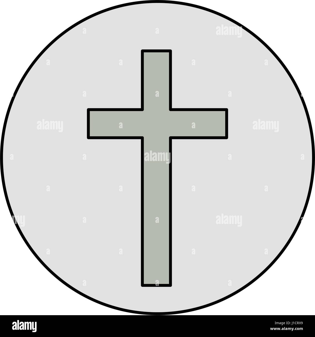 colorful silhouette of sphere with cross symbol Stock Vector Image ...