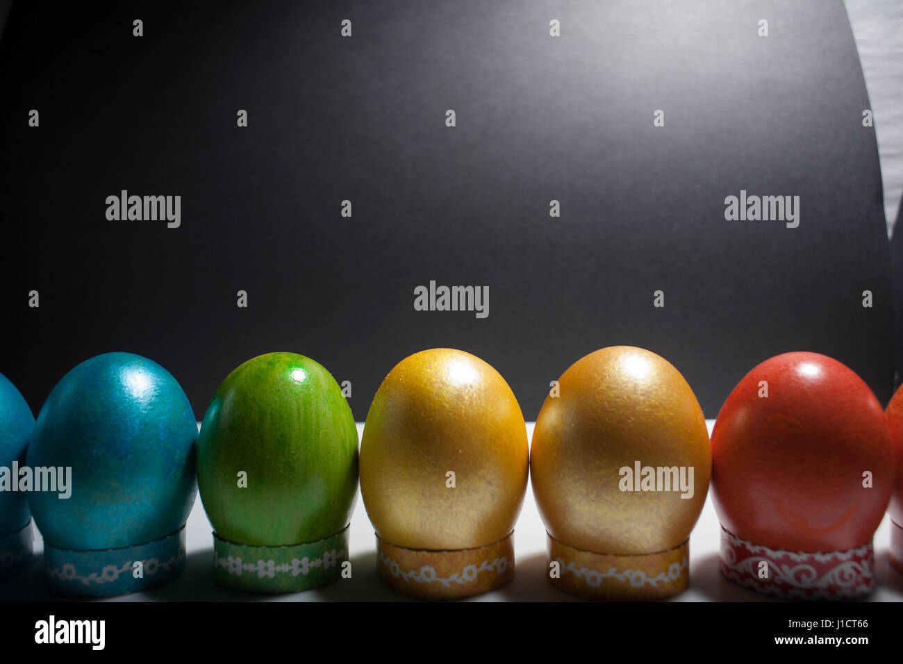 Easter eggs painted in beautiful bright colors Stock Photo - Alamy