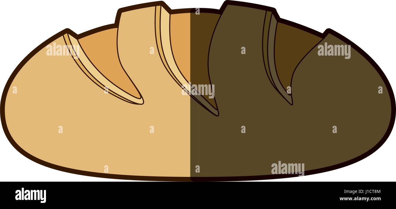 white background with silhouette of bread with half shadow Stock Vector ...