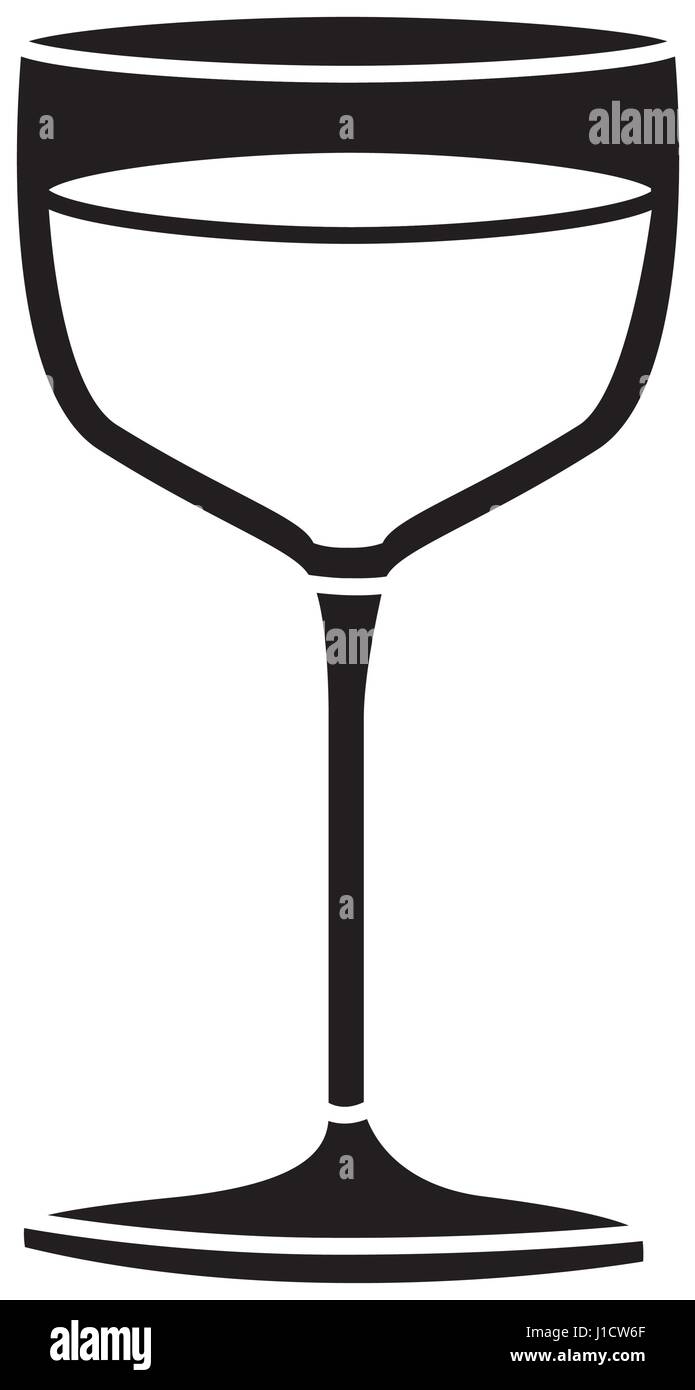 black silhouette of glass cup in closeup Stock Vector Image & Art - Alamy