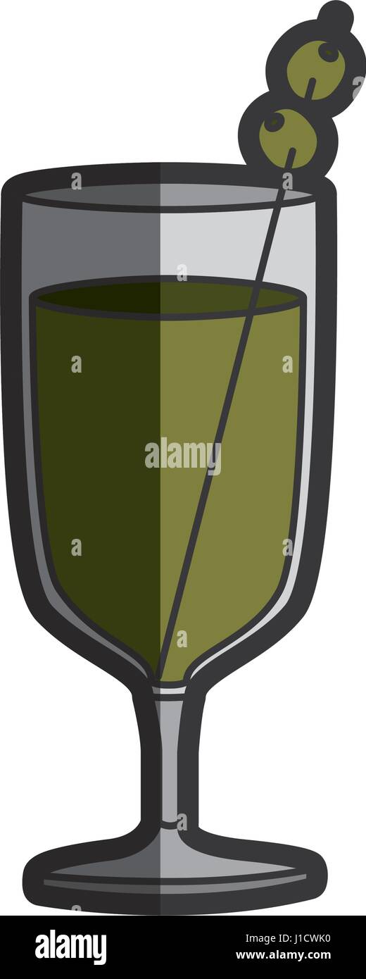 light coloured silhouette of glass cup cocktail with half shadow Stock ...