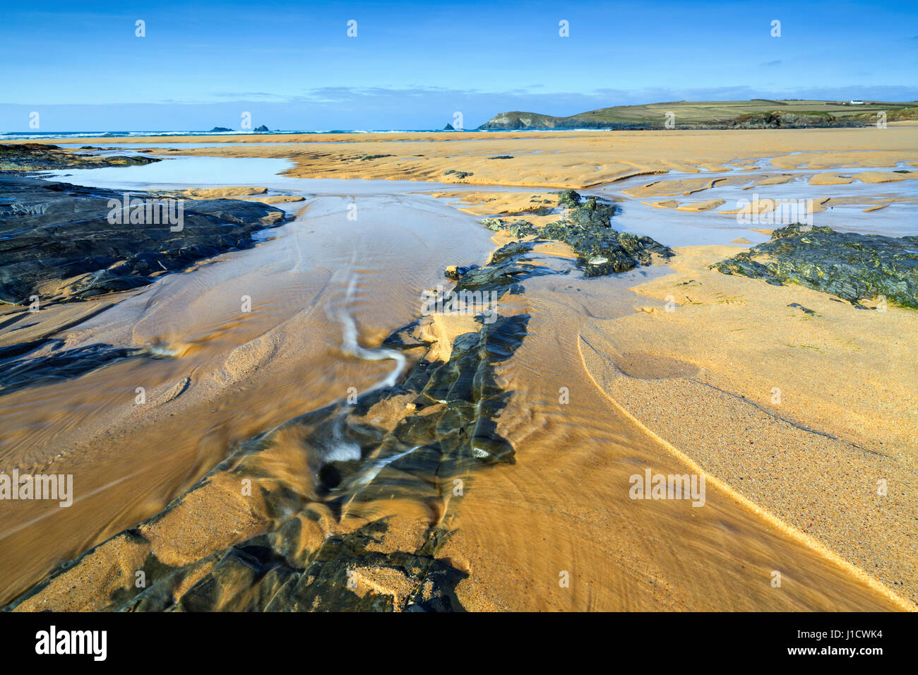 Constantine Bay on the North Coast of Cornwall Stock Photo - Alamy