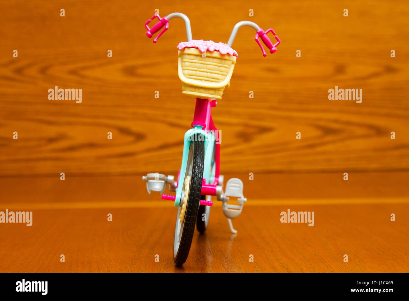 Toy bicycle. Front view Stock Photo - Alamy