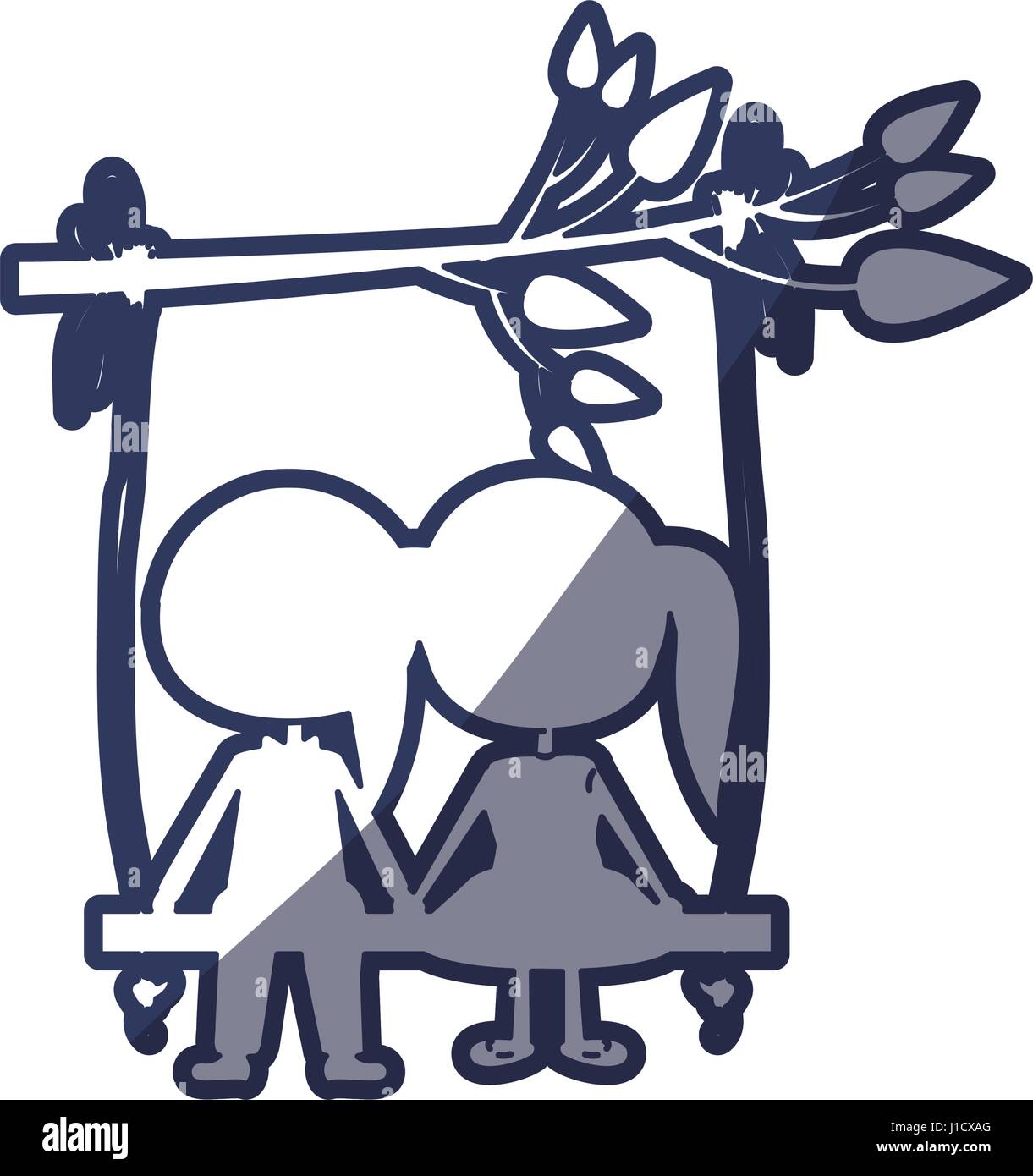 Male hanging from branch Stock Vector Images - Alamy