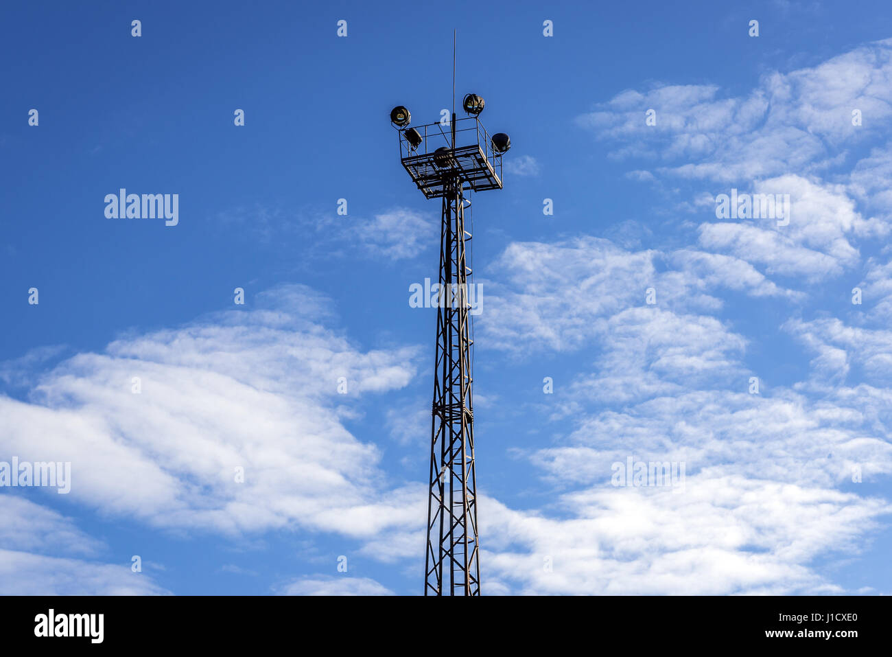 Yard light tower on abandoned Yaniv town railway station, Chernobyl ...