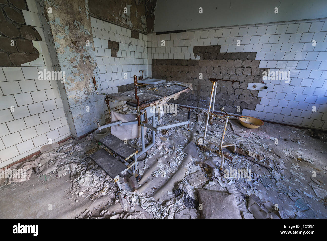 Operating room in Hospital No. 126 of Pripyat ghost city, Chernobyl ...