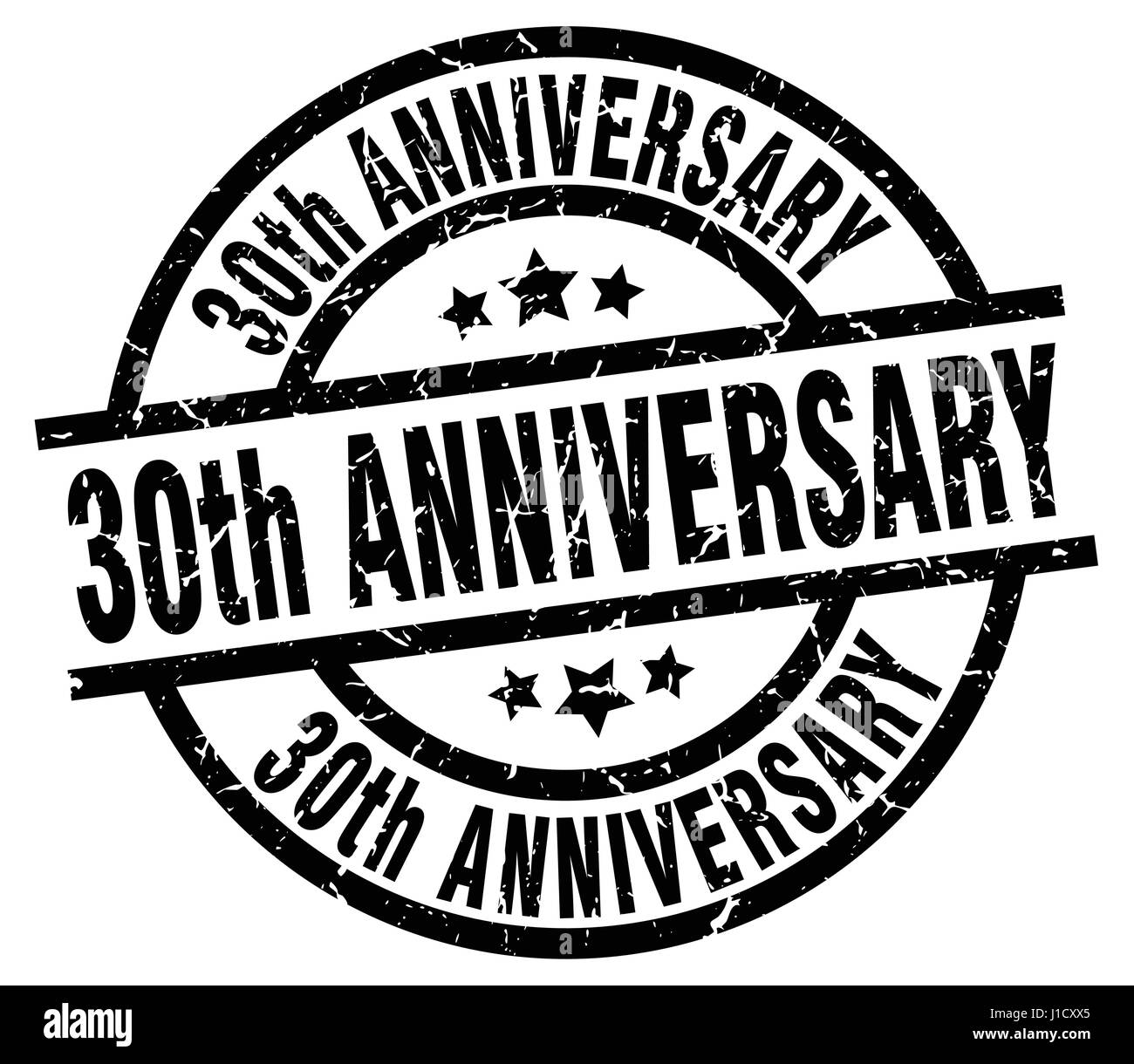 30th anniversary round grunge black stamp Stock Vector Image & Art - Alamy