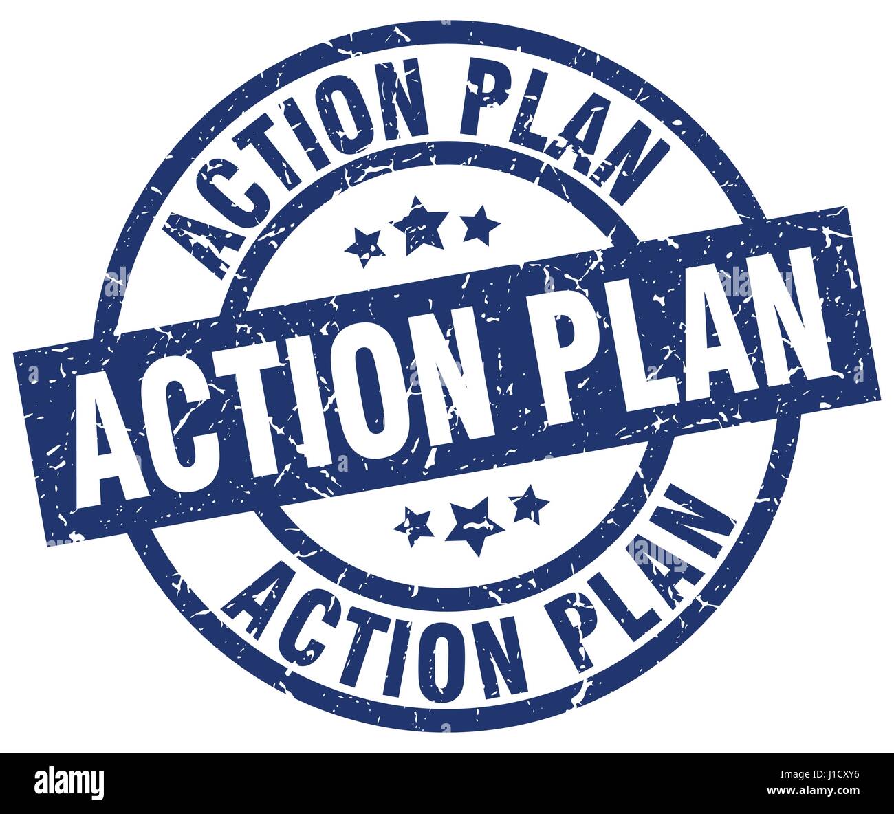 action plan blue round grunge stamp Stock Vector Image & Art - Alamy