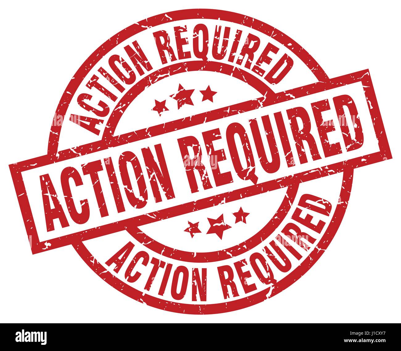 action required round red grunge stamp Stock Vector Image & Art - Alamy