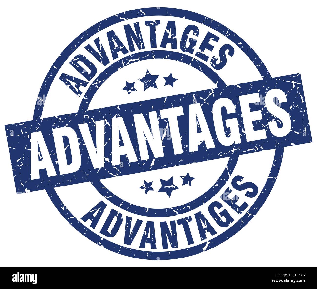 advantages blue round grunge stamp Stock Vector Image & Art - Alamy