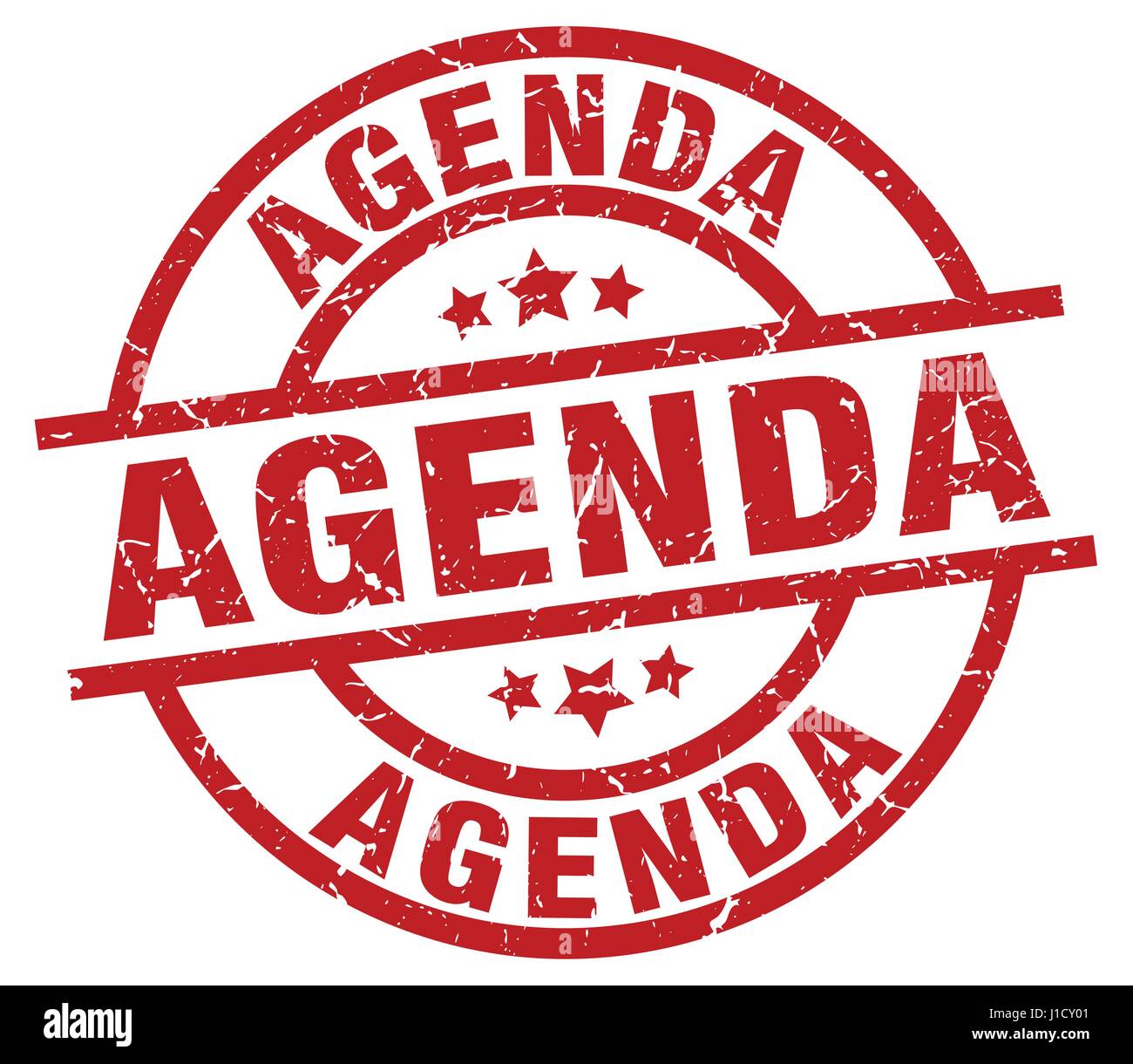 agenda round red grunge stamp Stock Vector Image & Art - Alamy