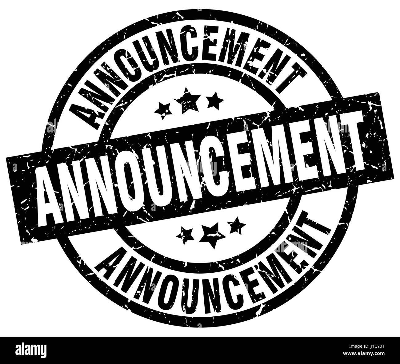 announcement round grunge black stamp Stock Vector Image & Art - Alamy