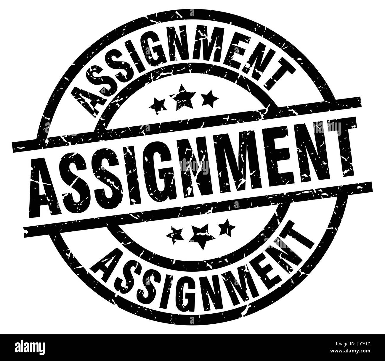Assignment stamp Black and White Stock Photos & Images - Alamy