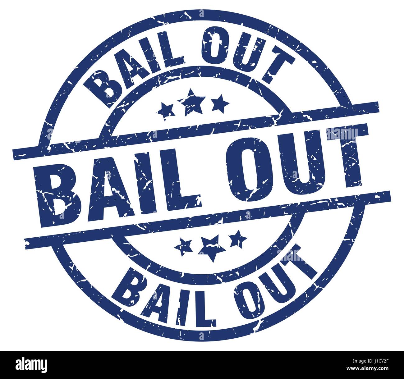 bail out blue round grunge stamp Stock Vector Image & Art - Alamy