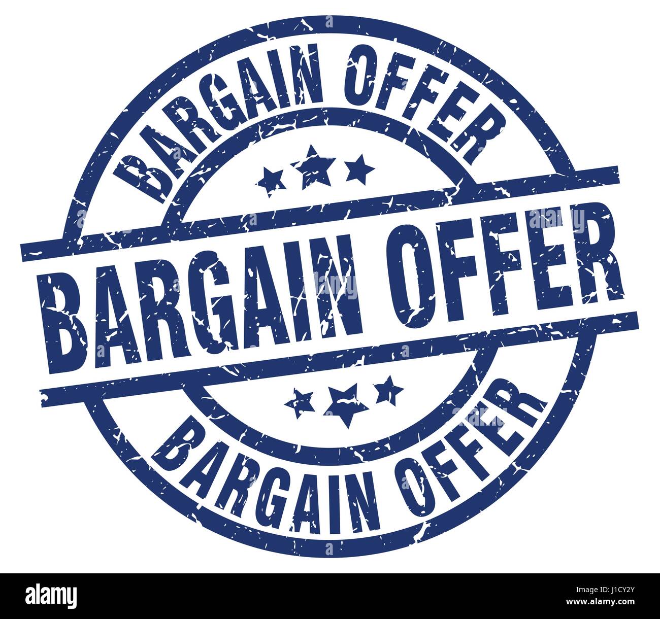 bargain offer blue round grunge stamp Stock Vector Image & Art - Alamy