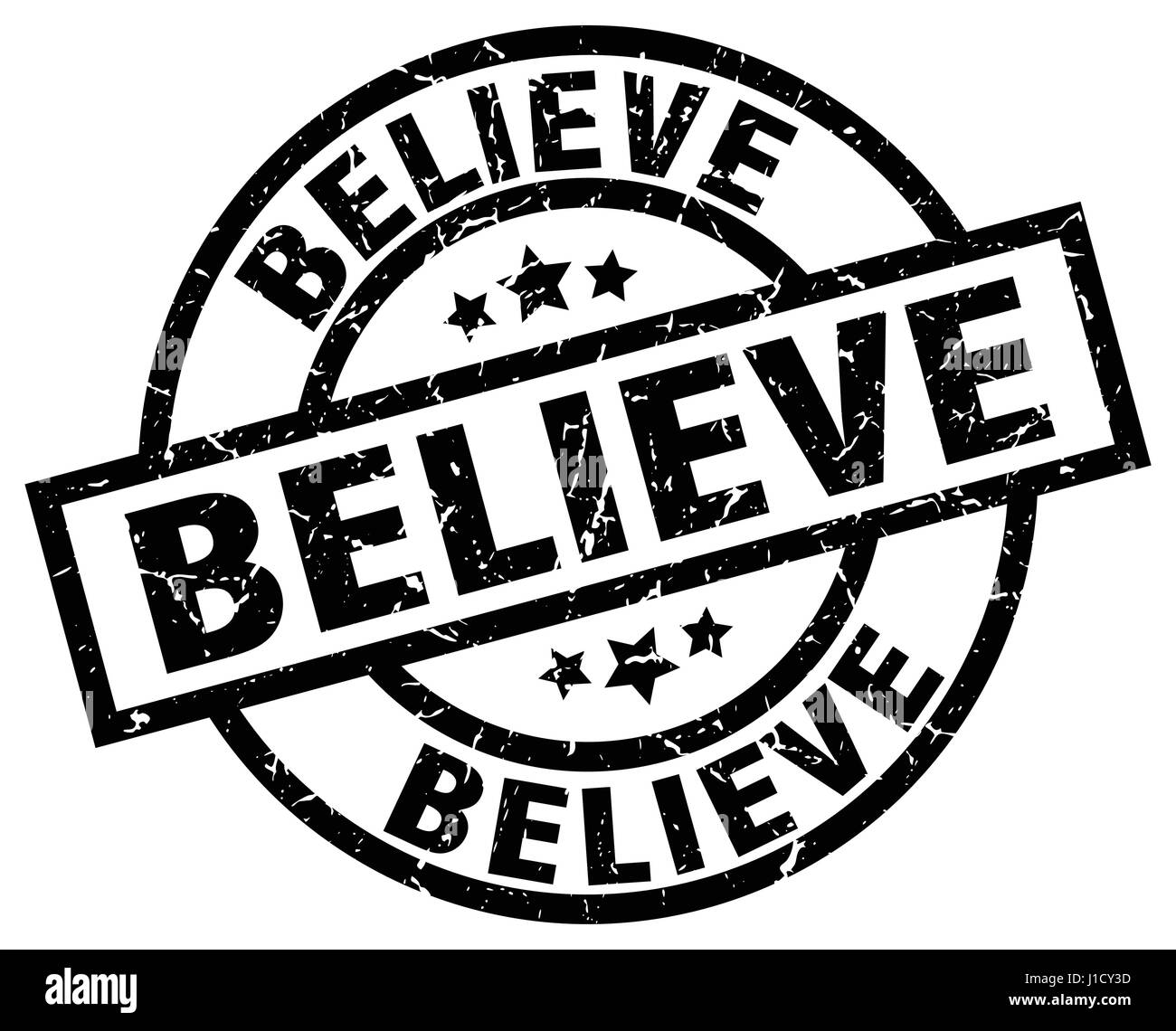 believe round grunge black stamp Stock Vector Image & Art - Alamy