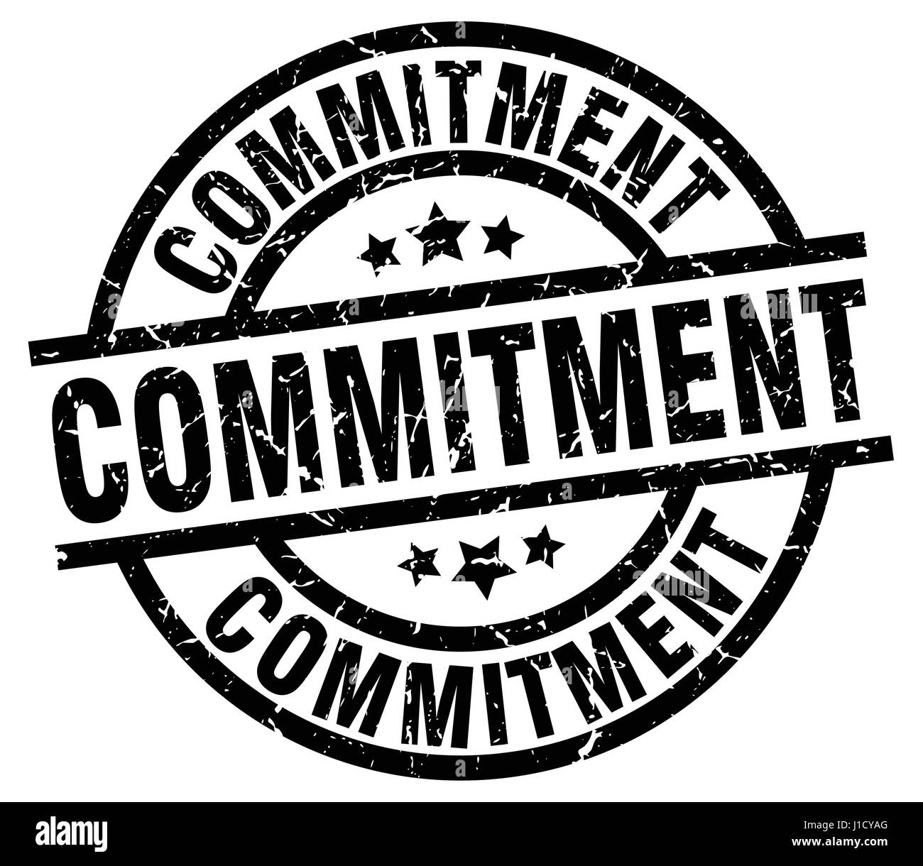 commitment round grunge black stamp Stock Vector Image & Art - Alamy