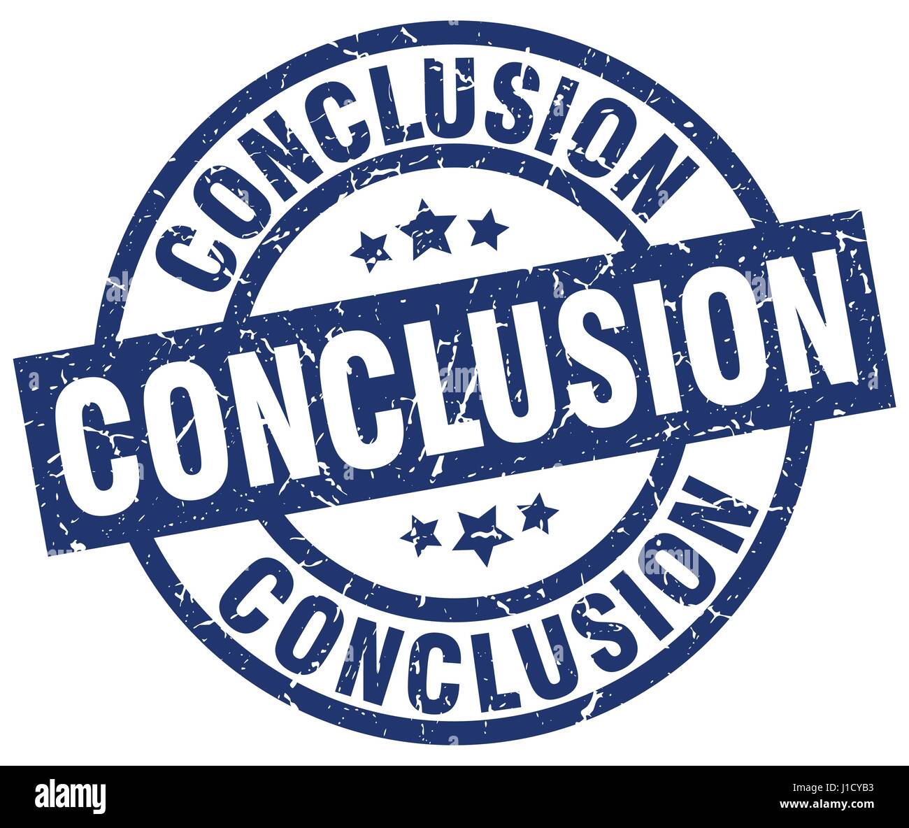 conclusion blue round grunge stamp Stock Vector Image & Art - Alamy