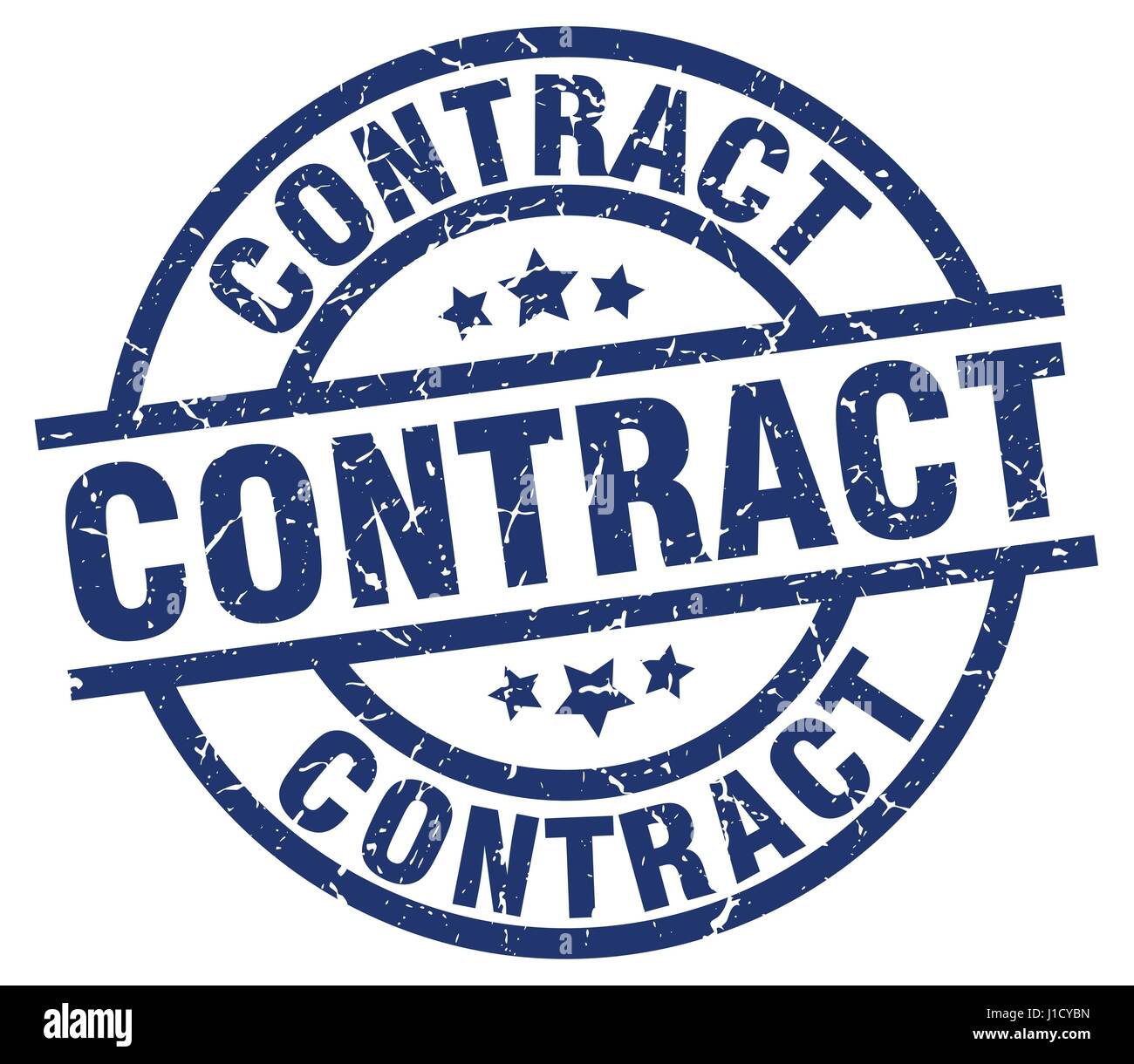 contract blue round grunge stamp Stock Vector Image & Art - Alamy