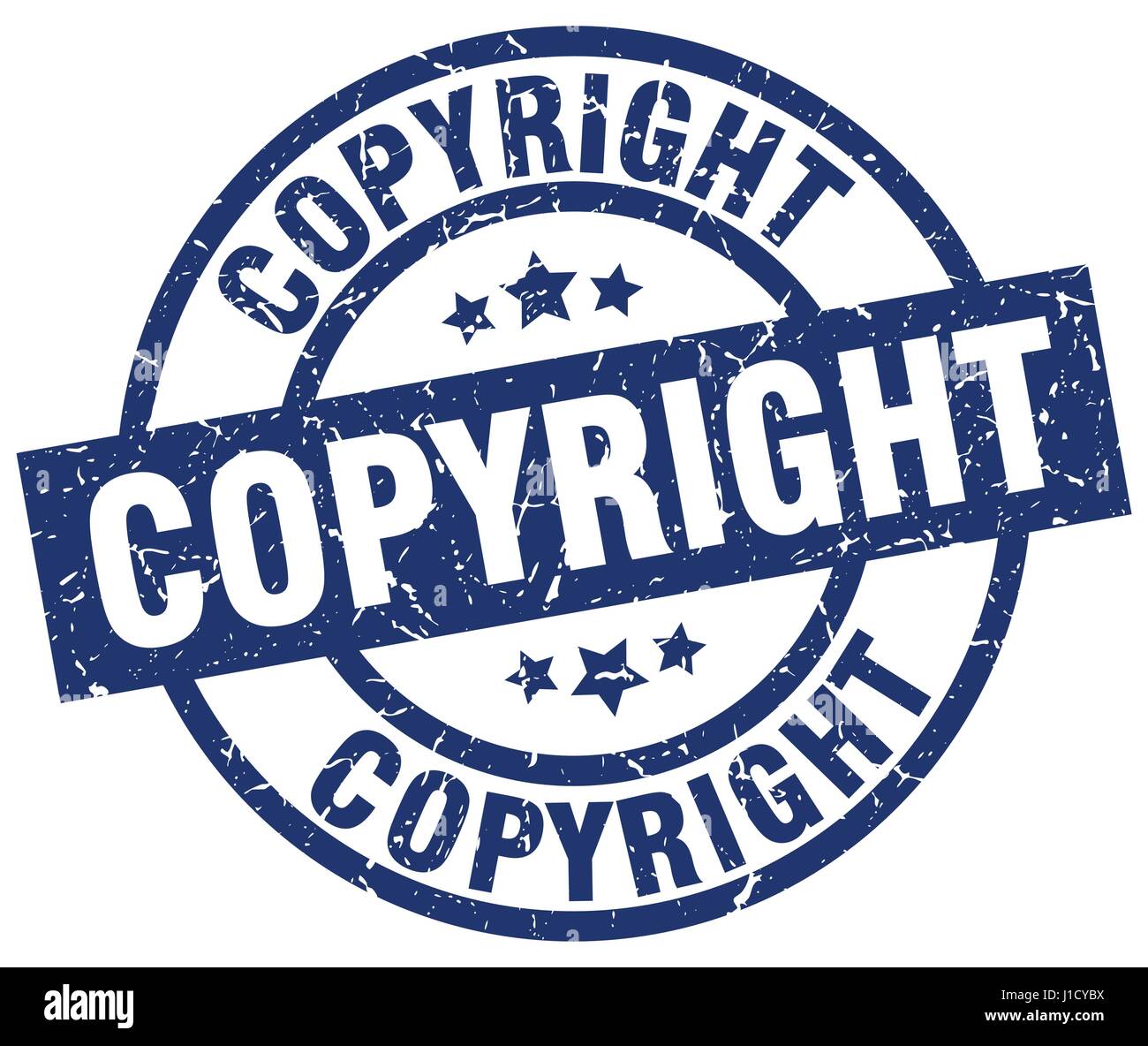 copyright blue round grunge stamp Stock Vector Image & Art - Alamy