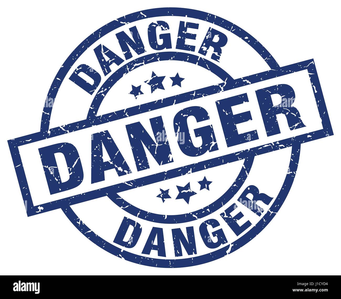danger blue round grunge stamp Stock Vector Image & Art - Alamy