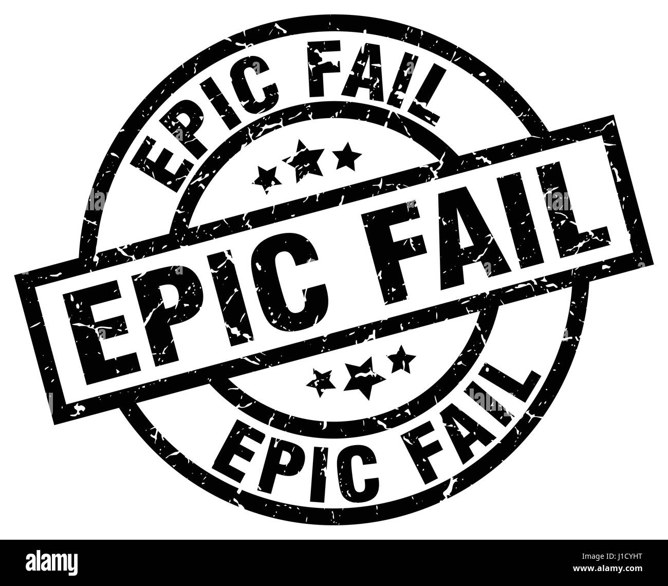 Epic fail rubber stamp Black and White Stock Photos & Images - Alamy