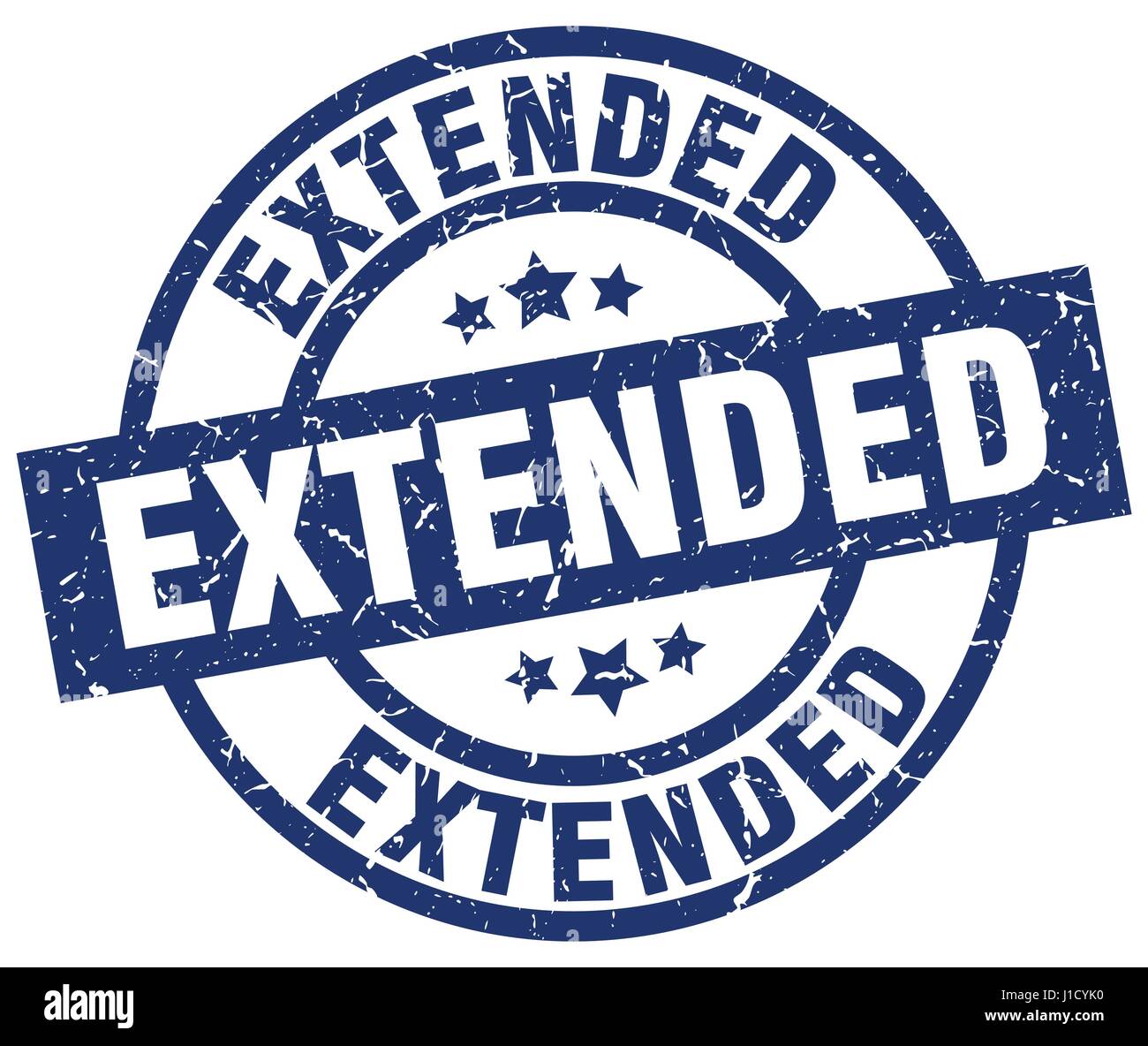 extended blue round grunge stamp Stock Vector Image & Art - Alamy