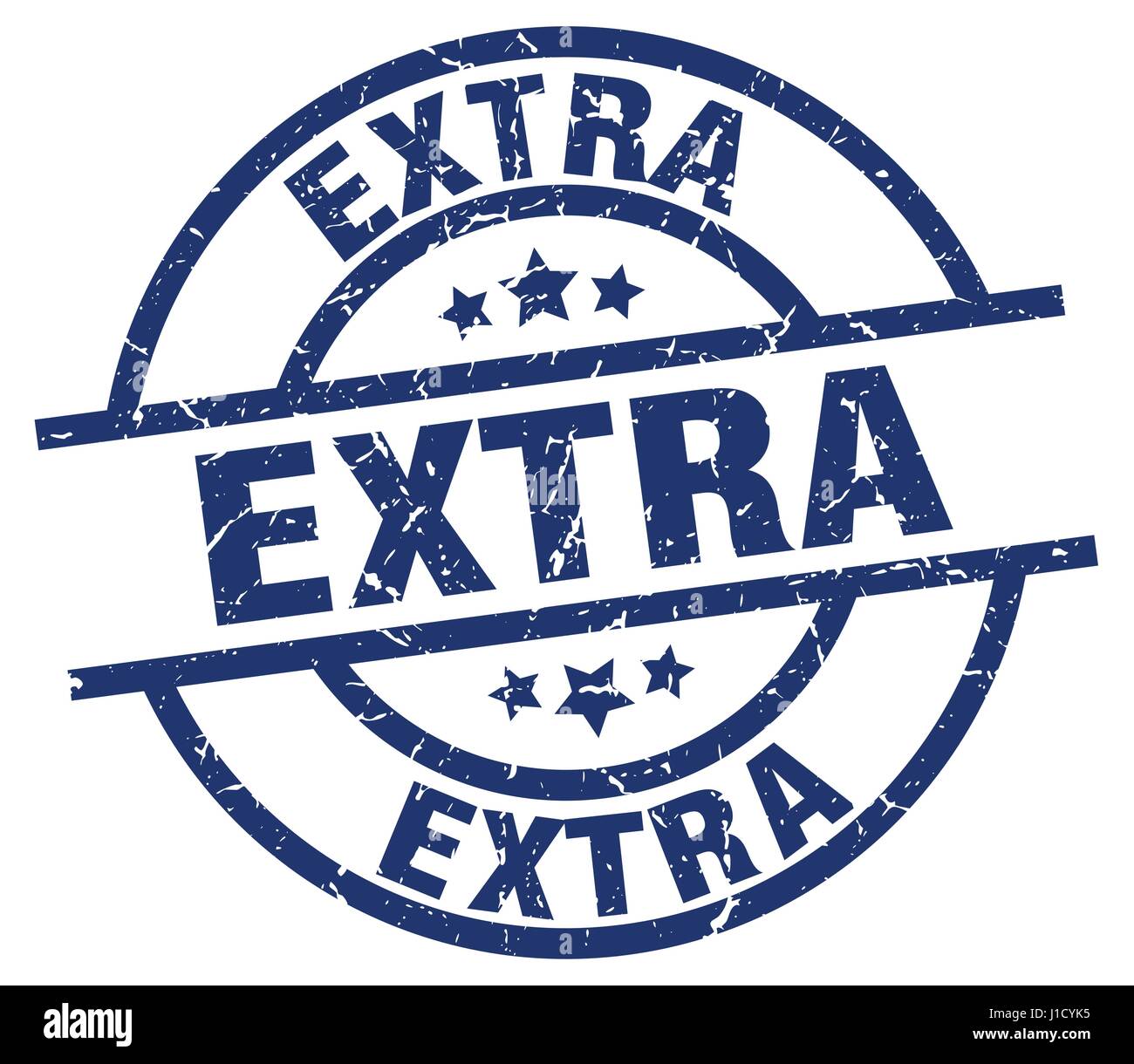 extra blue round grunge stamp Stock Vector Image & Art - Alamy